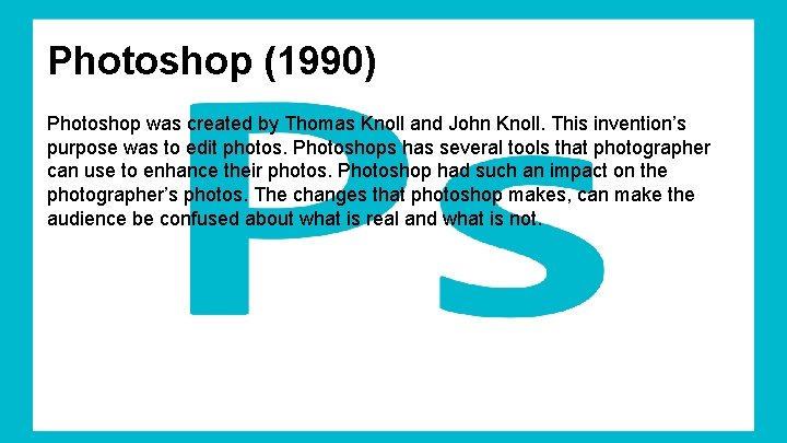 The Decade Project The 1990s Photoshop 1990 Photoshop