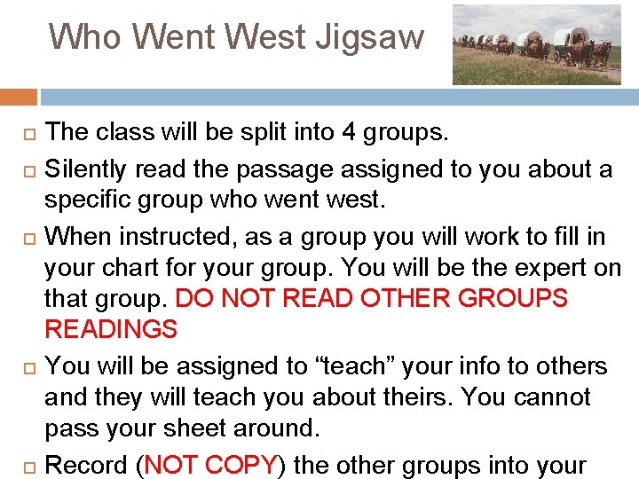 THE WILD WEST 9 3 Who Went West