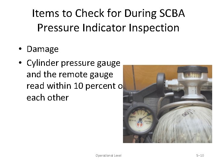 Items to Check for During SCBA Facepiece Inspection