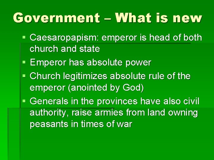 The Byzantine Empire in Postclassical Times Origins Roman