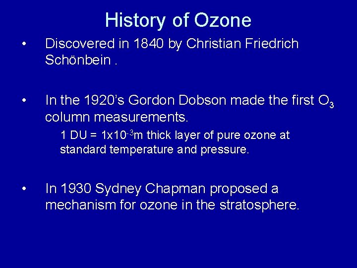 History of Ozone Discovered in 1840 by Christian