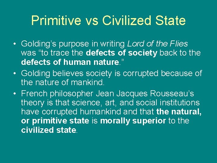 Lord of the Flies By William Golding William