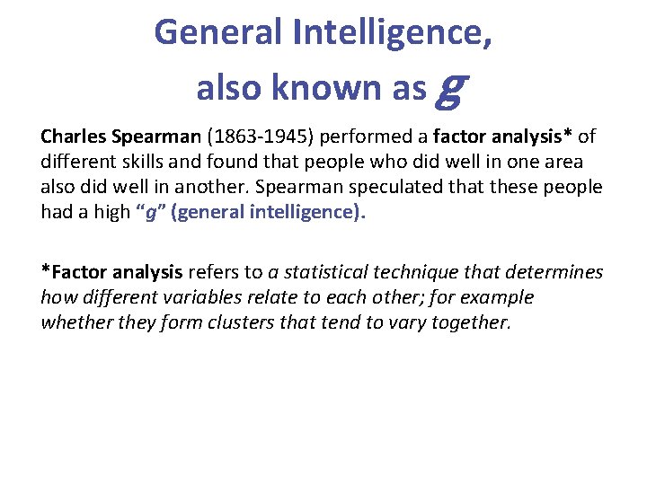 Chapter 10 Intelligence Powerpoint presentation by Jim Foley