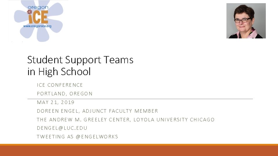 Student Support Teams in High School ICE CONFERENCE