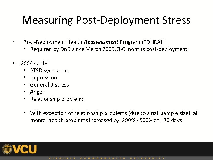 PostDeployment Stress and Reintegration Mary Beth Heller Ph
