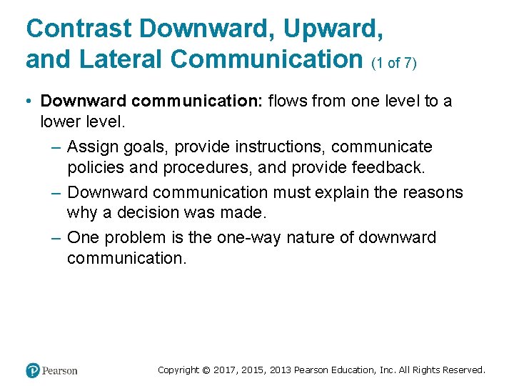 Organizational Behavior Seventeenth Edition Chapter 11 Communication ...