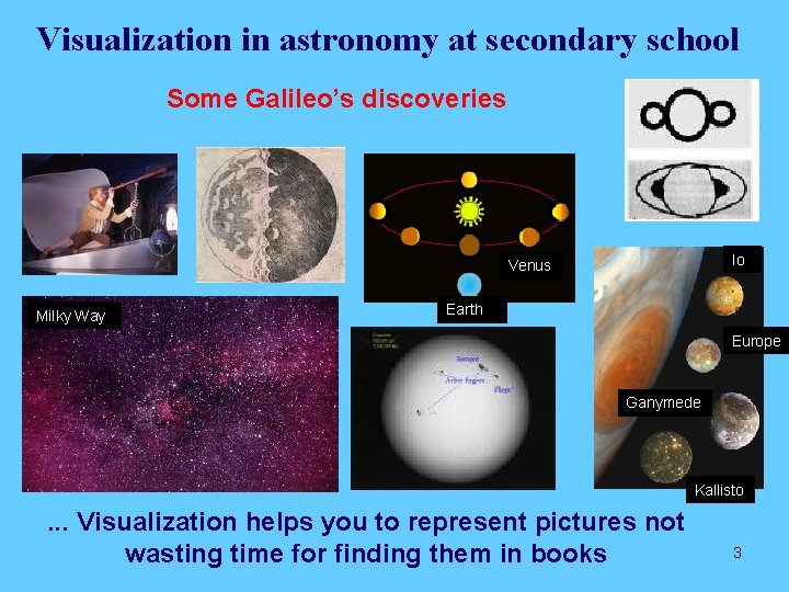 Visualization in astronomy at secondary school Mag Phys