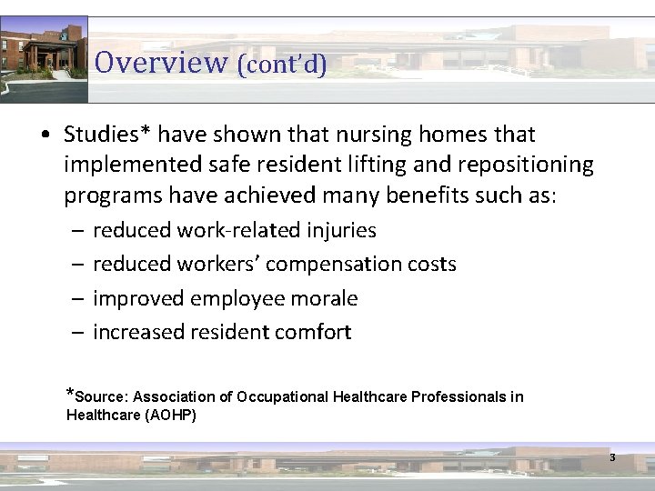 Benefits of Implementing a Safe Resident Handling Program