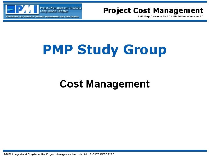 Project Cost Management PMP Prep Course PMBOK 4