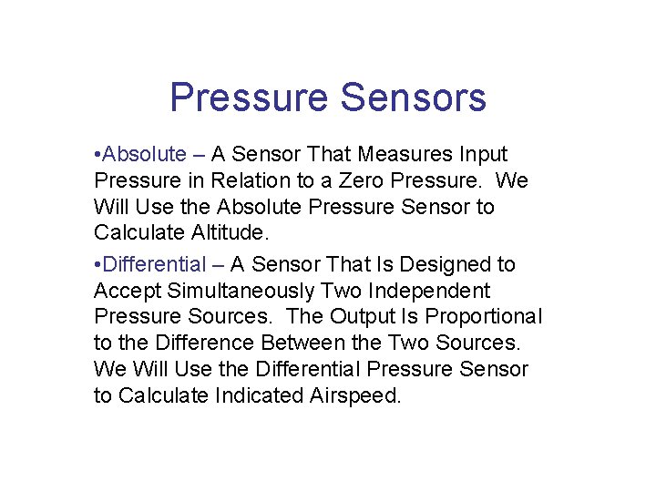 Pressure Sensors Absolute A Sensor That Measures Input