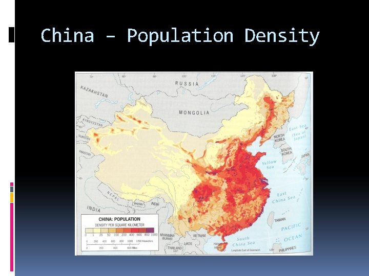 CHINA China Political Map China Population Density Population