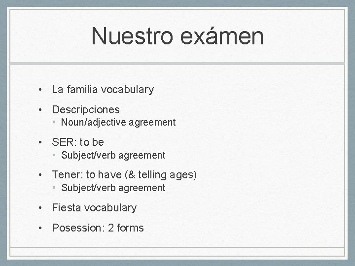 Repaso Unidad 3 Vmonos Conjugate SER and TENER