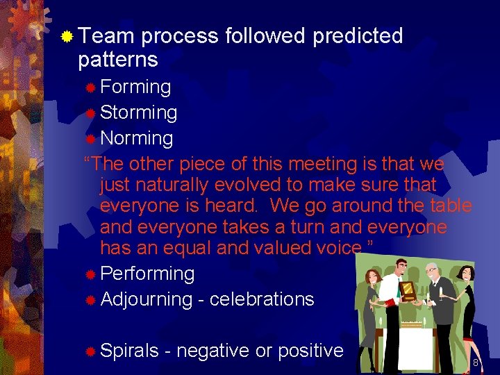Use of change teams in improving substance abuse