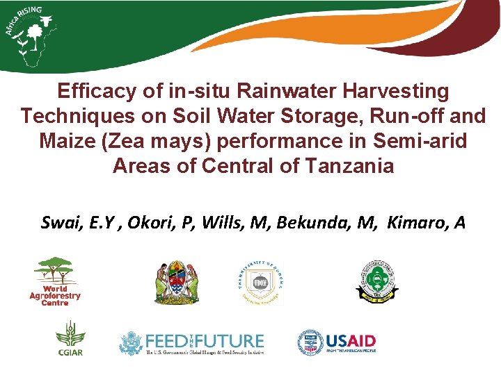 Efficacy of insitu Rainwater Harvesting Techniques on Soil