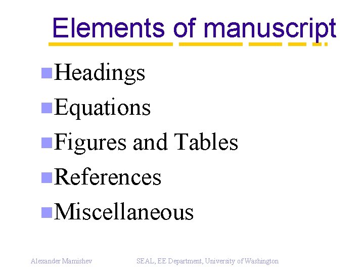 Mechanics of writing a paper in MS Word