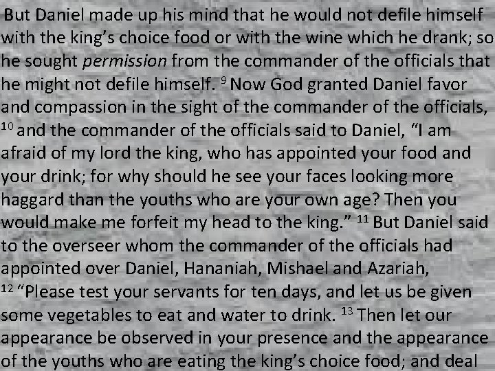 The Book Of Daniel Chapter One Outline of