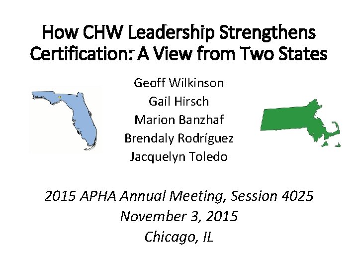 How CHW Leadership Strengthens Certification A View from