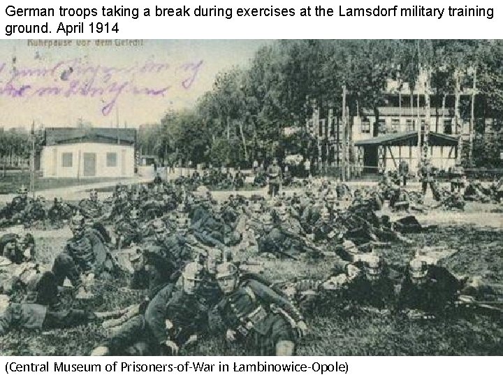 Why were camps at Lamsdorfambinowice built Why were