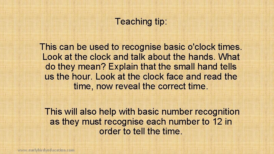 O clock times Power Point 40 60 months