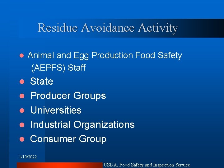 Role of the Animal Egg Production Food Safety