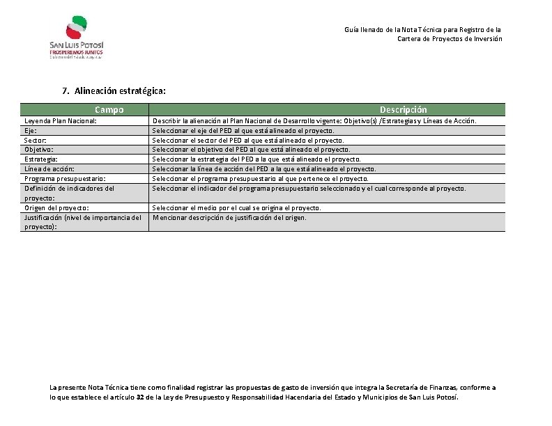 Gua llenado de la Nota Tcnica para Registro