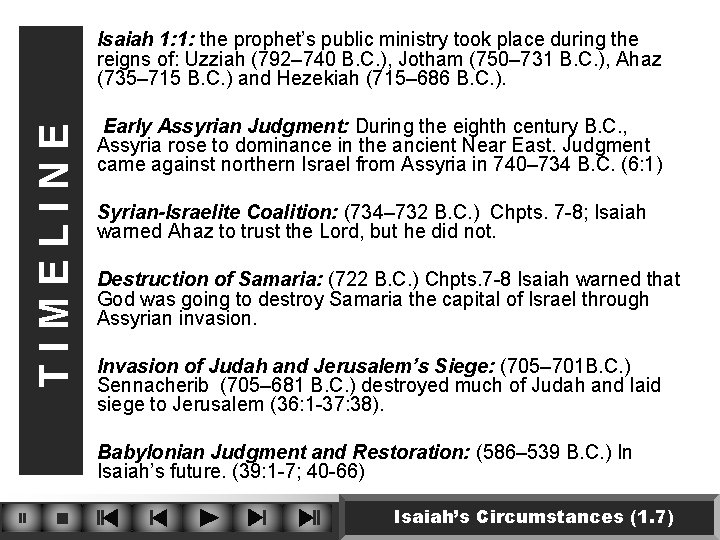 1 Background Overview Of Isaiah I Background II