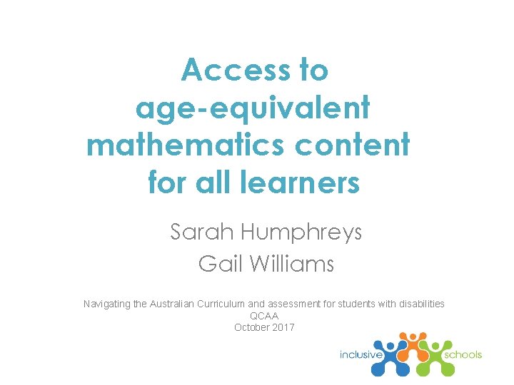 Access to ageequivalent mathematics content for all learners