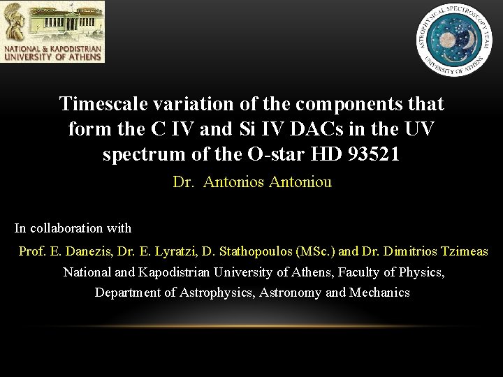 Timescale variation of the components that form the