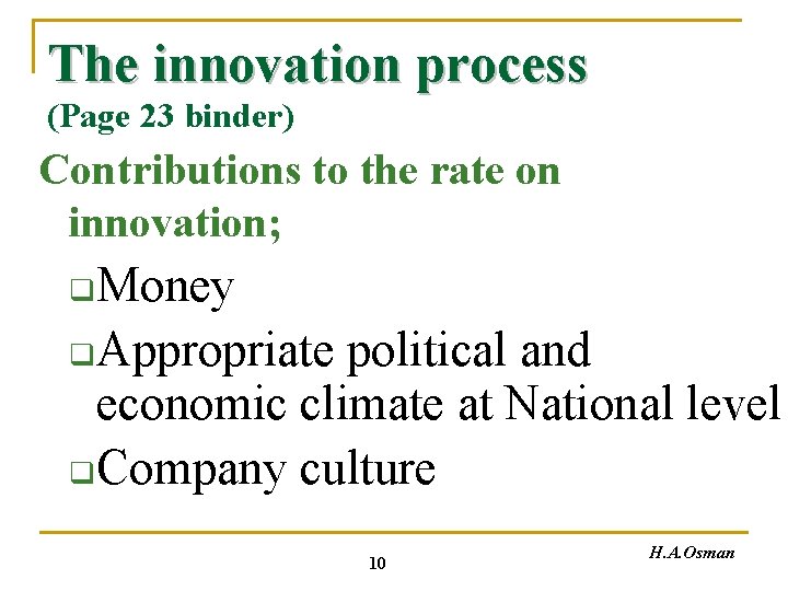 Block 4 Section 2 The nature of innovation