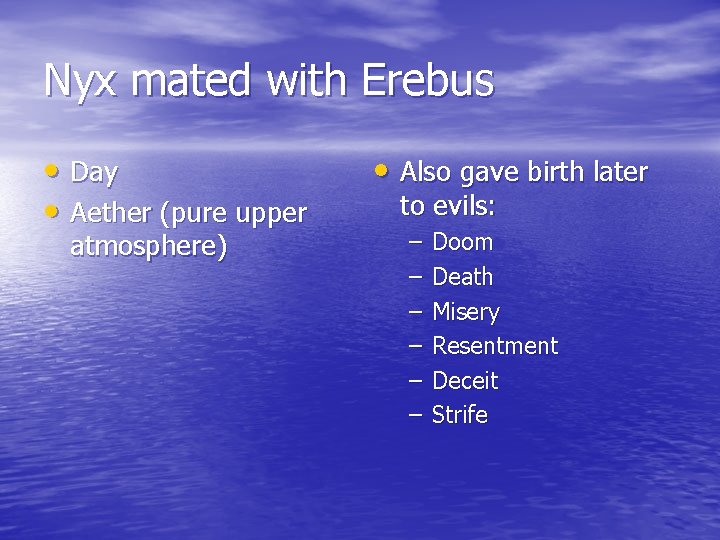 The first three generations In the beginning There