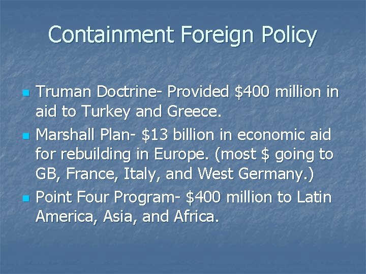 Cold War Brinkmanship n During the 1950s the