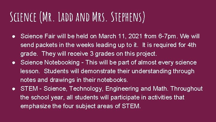 Welcome to 4 th Grade Mrs Bullard Mrs