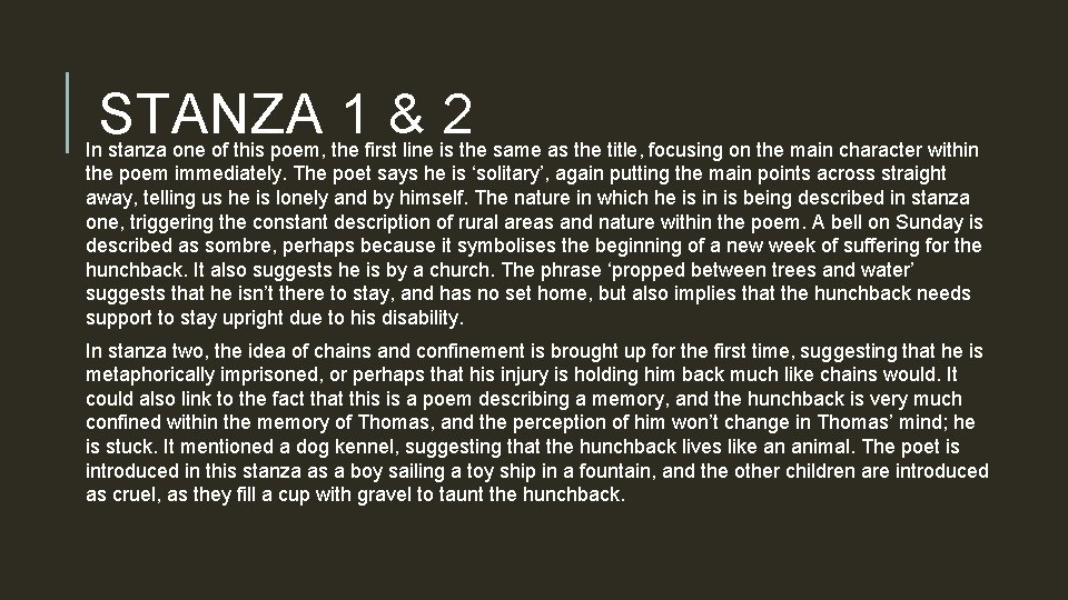 THE HUNCHBACK IN THE PARK ABOUT DYLAN THOMAS