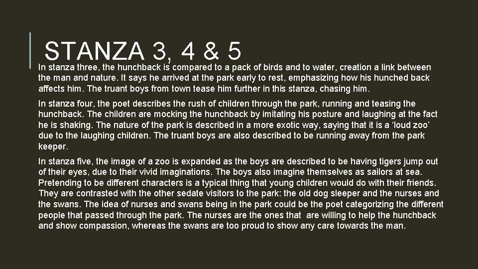 THE HUNCHBACK IN THE PARK ABOUT DYLAN THOMAS