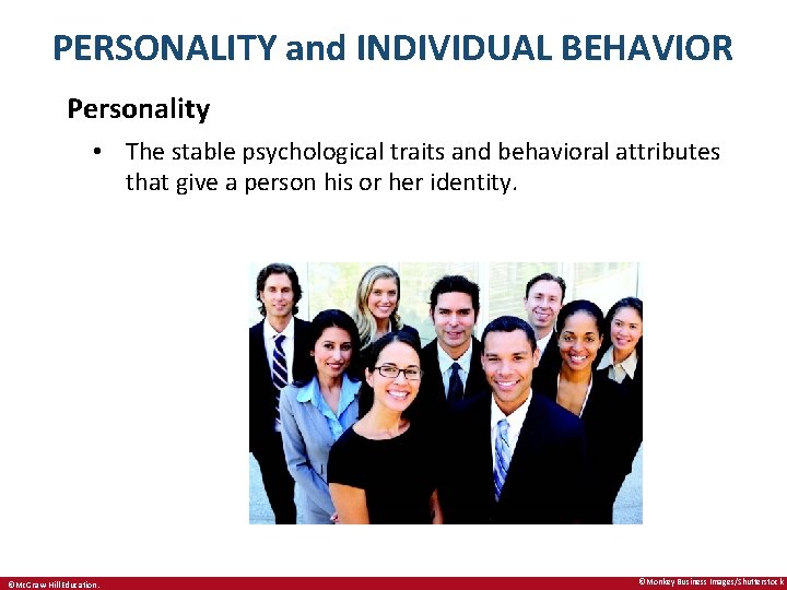 CHAPTER 11 MANAGING INDIVIDUAL DIFFERENCES BEHAVIOR Supervising People