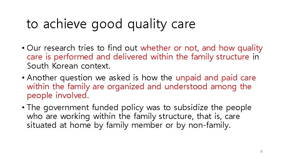 Integrated Analysis of Care for Both Care providers