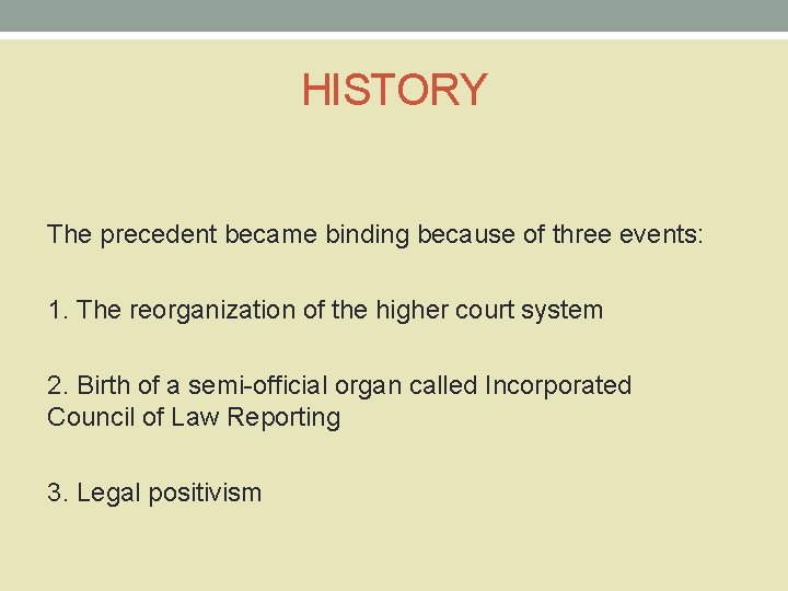 THE THEORY OF THE BINDING PRECEDENT Legal English