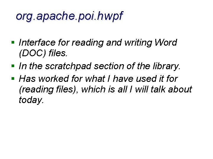 Another Look at Microsoft Office Using Apache Jakarta