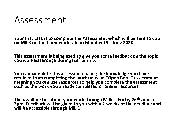 Assessment Your first task is to complete the