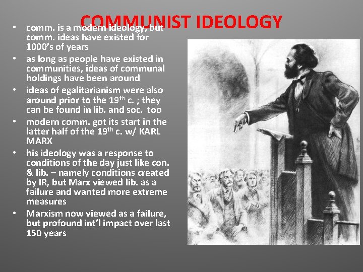 THE EVOLUTION OF COMMUNISM Scott Masters Crestwood College