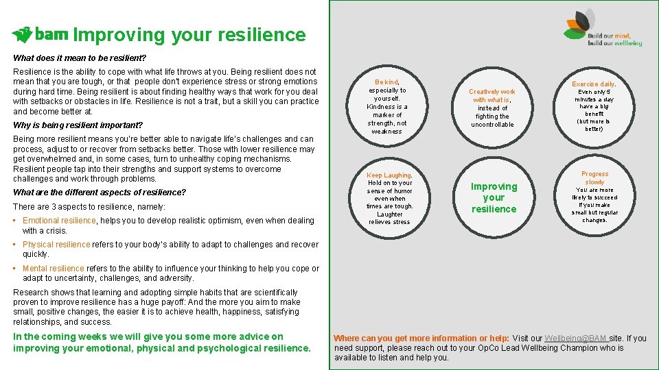Improving your resilience What does it mean to
