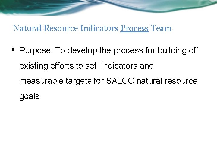 Setting a Course for a Sustainable Landscape What