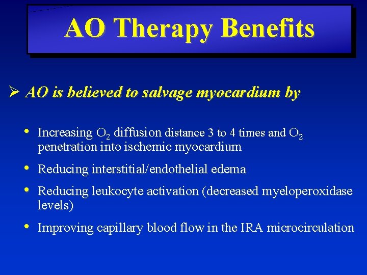 Aqueous Oxygen Therapy Improves ST Segment Resolution in
