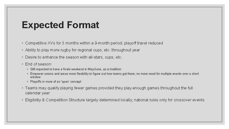 COMPETITIONS IN THE NATIONAL COUNCIL STRUCTURE Erik Geib