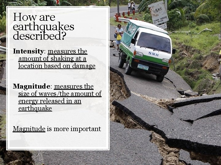 EARTHQUAKES Key Vocabulary Stress Focus Compression Epicenter Tension