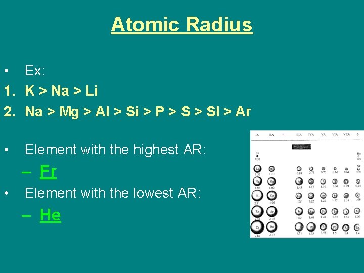 Periodic Table Trends Text p 52 59 Periodic