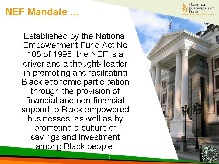 Assistance Provided to Export Oriented Businesses Briefing to