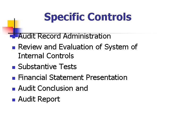 Compliance with Framework of Quality Control General Specific