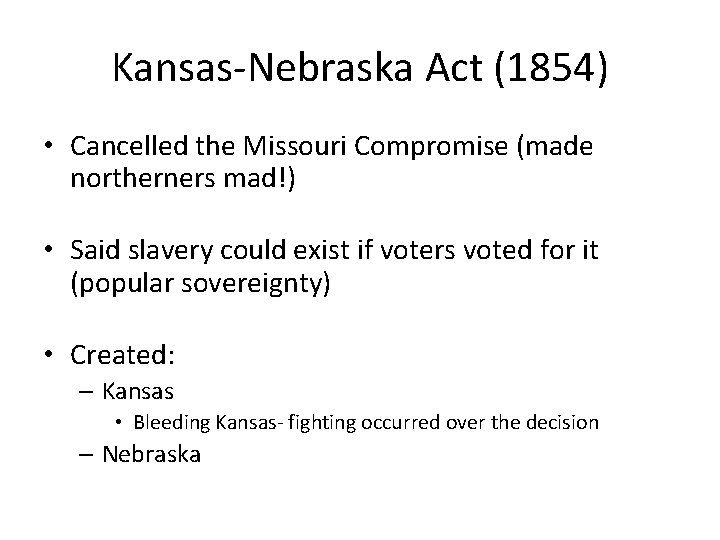 Causes of the Civil War 1 Slavery 2