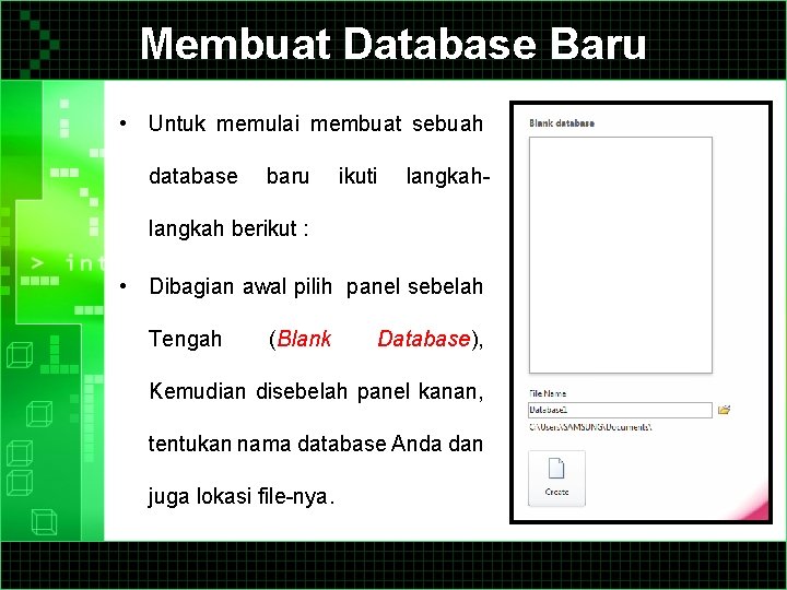 Membuat File Database Tabel Menggunakan MS Office Access